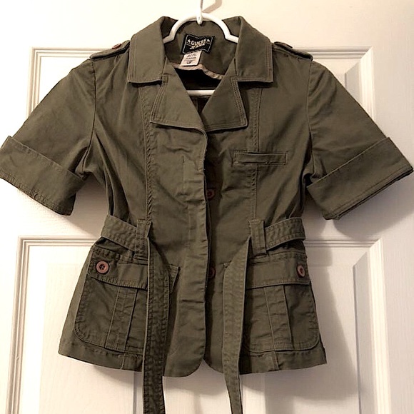 Guess | Jackets & Coats | Guess Vintage Belted Green Utility Jacket ...